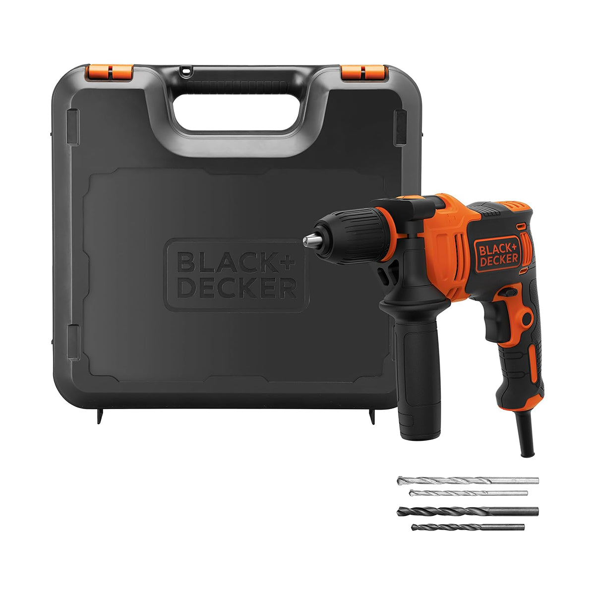 Trapano a percussione a filo 710W con valigetta Black+Decker – Huspert
