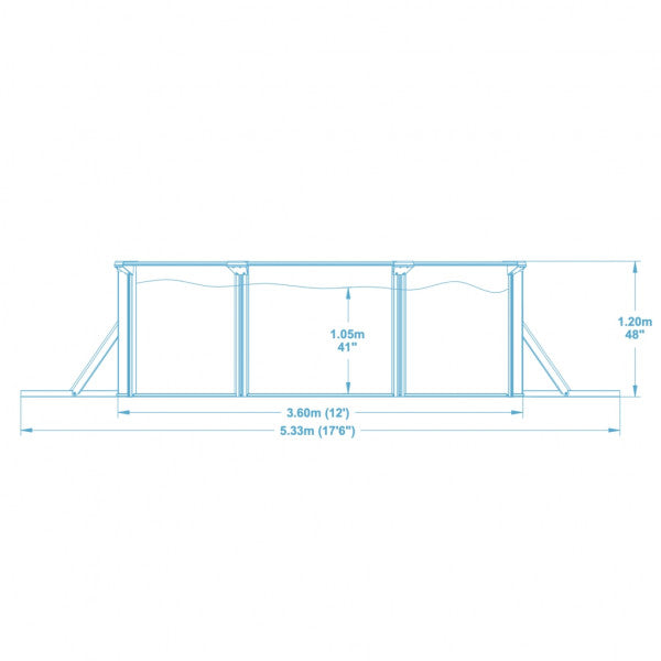 Piscina Hydrium ovale 56586 Bestway con accessori 500x360x120 cm – Huspert